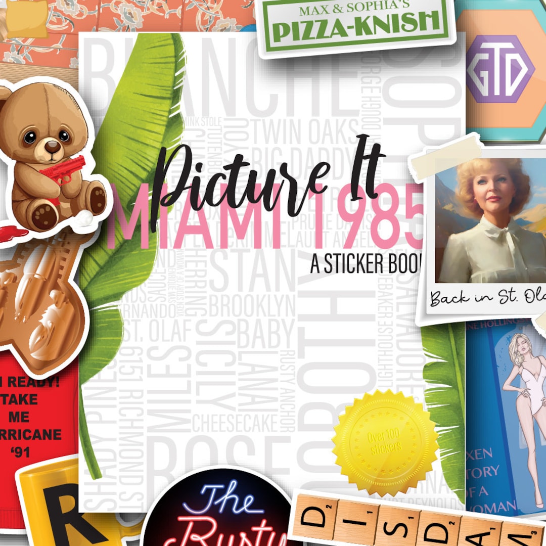 The Golden Girls Sticker Book - Over 100 Stickers Featuring Blanche ...