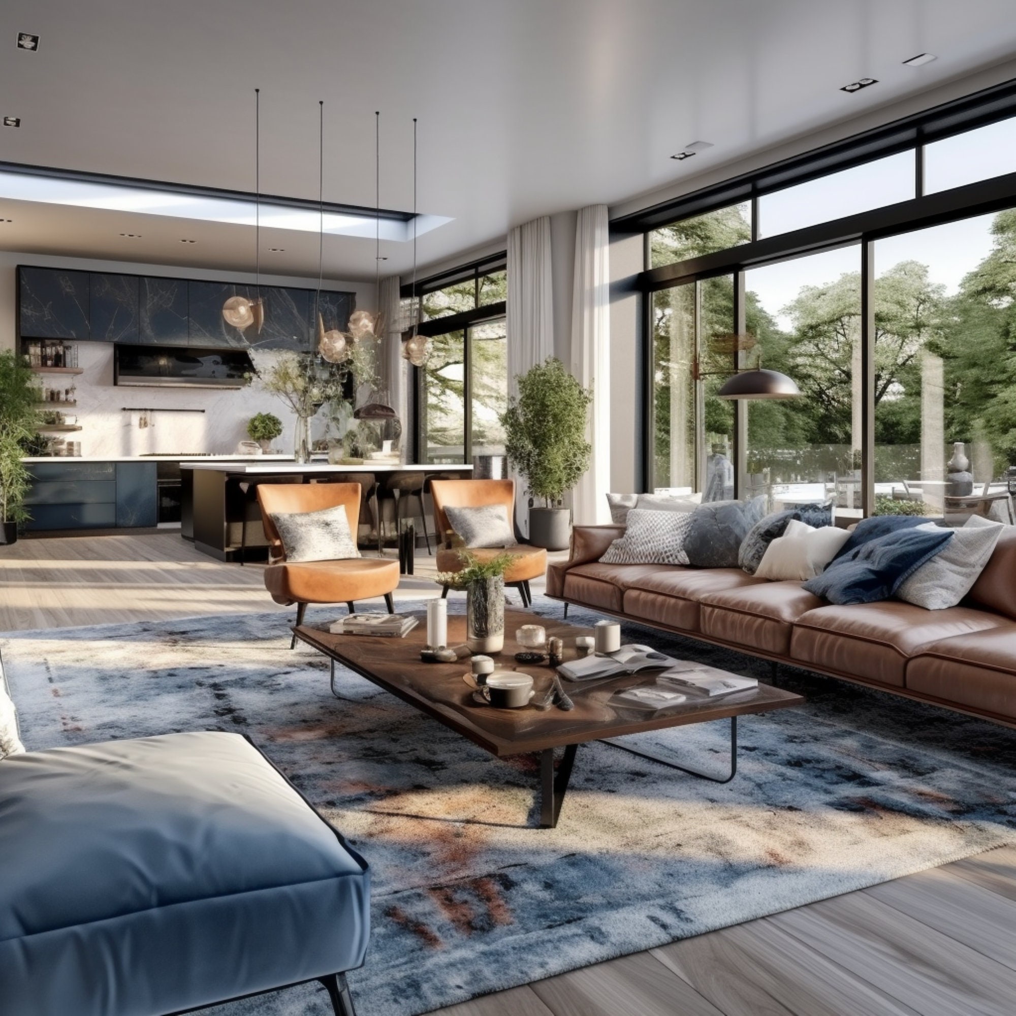 Custom Living Room Design, Interior Design, Living Room, 3D ...