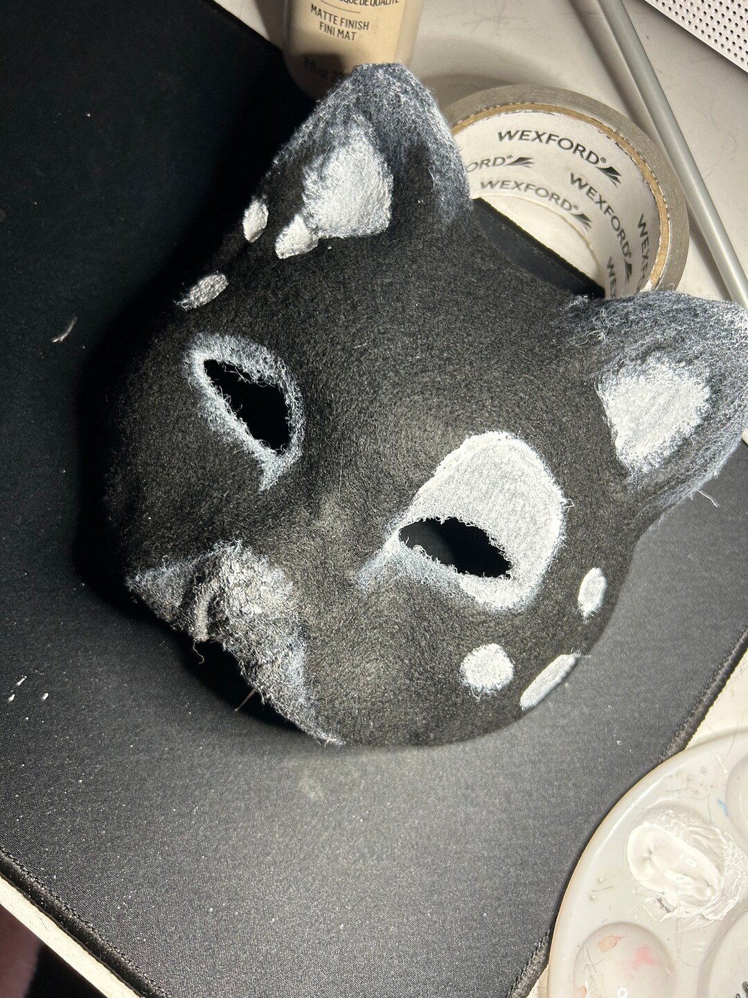 Black and White Cat Therian Mask - Etsy