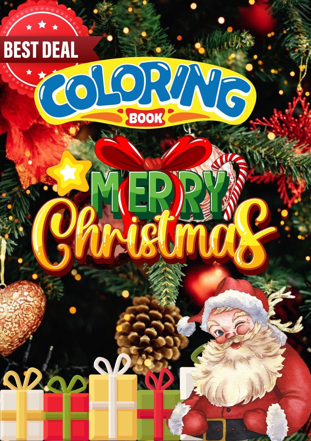 Merry CHRISTMAS Santa COLORING BOOK for Children and Toddlers Winter ...