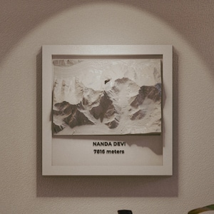 Nanda Devi India Bharat 3D Printed Topographic Map Model Hiking Gift ...