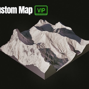 Custom 3D Mountain and Terrain Models 3D Printing STL File (digital) - Etsy