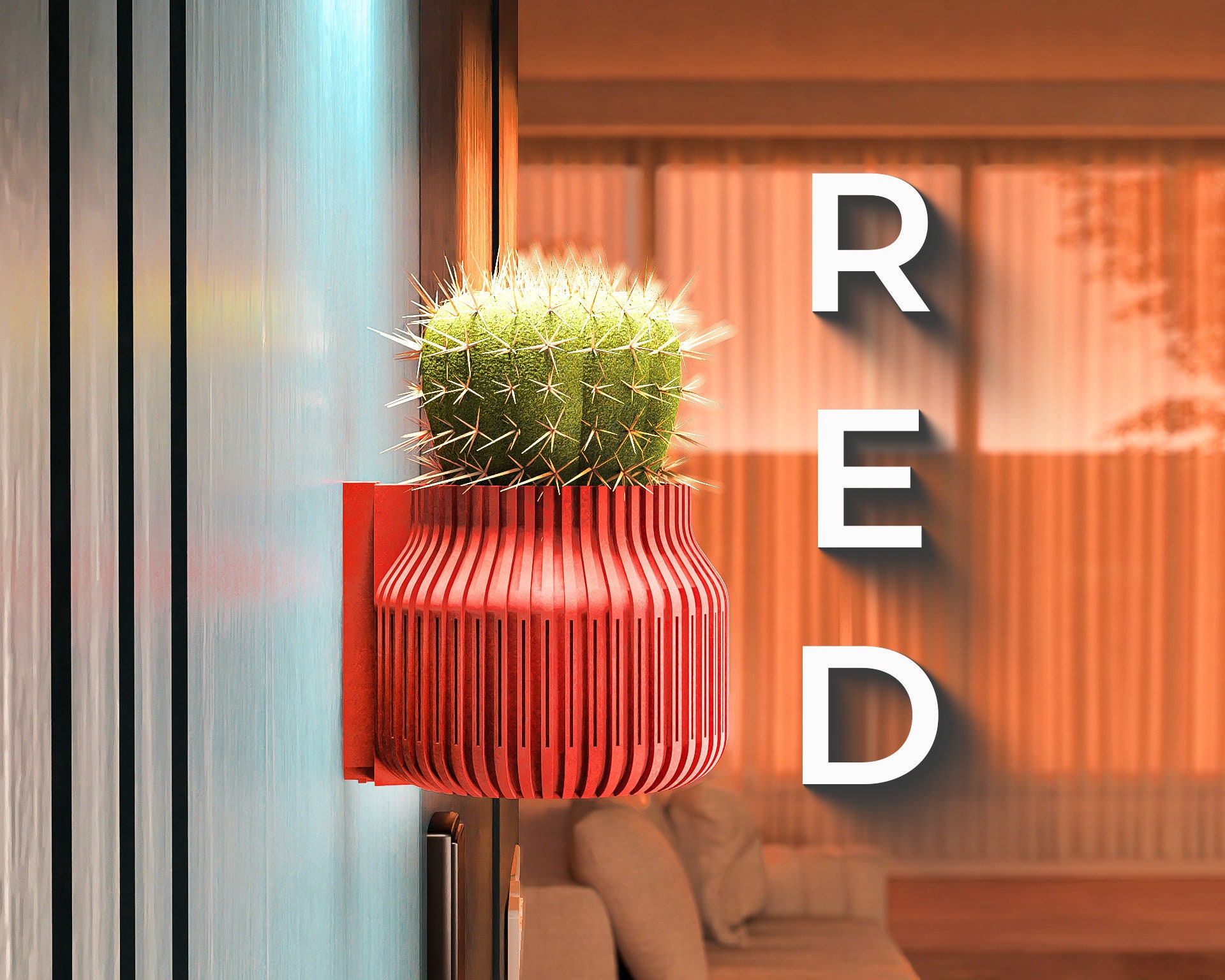 Wall Mounted Planter Pot STL Files: 3D Printing Decor (digital Download ...