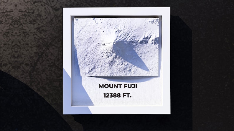 3D Mount Fuji Topographic Map Model: Hiking Gift (digital Downloadable ...