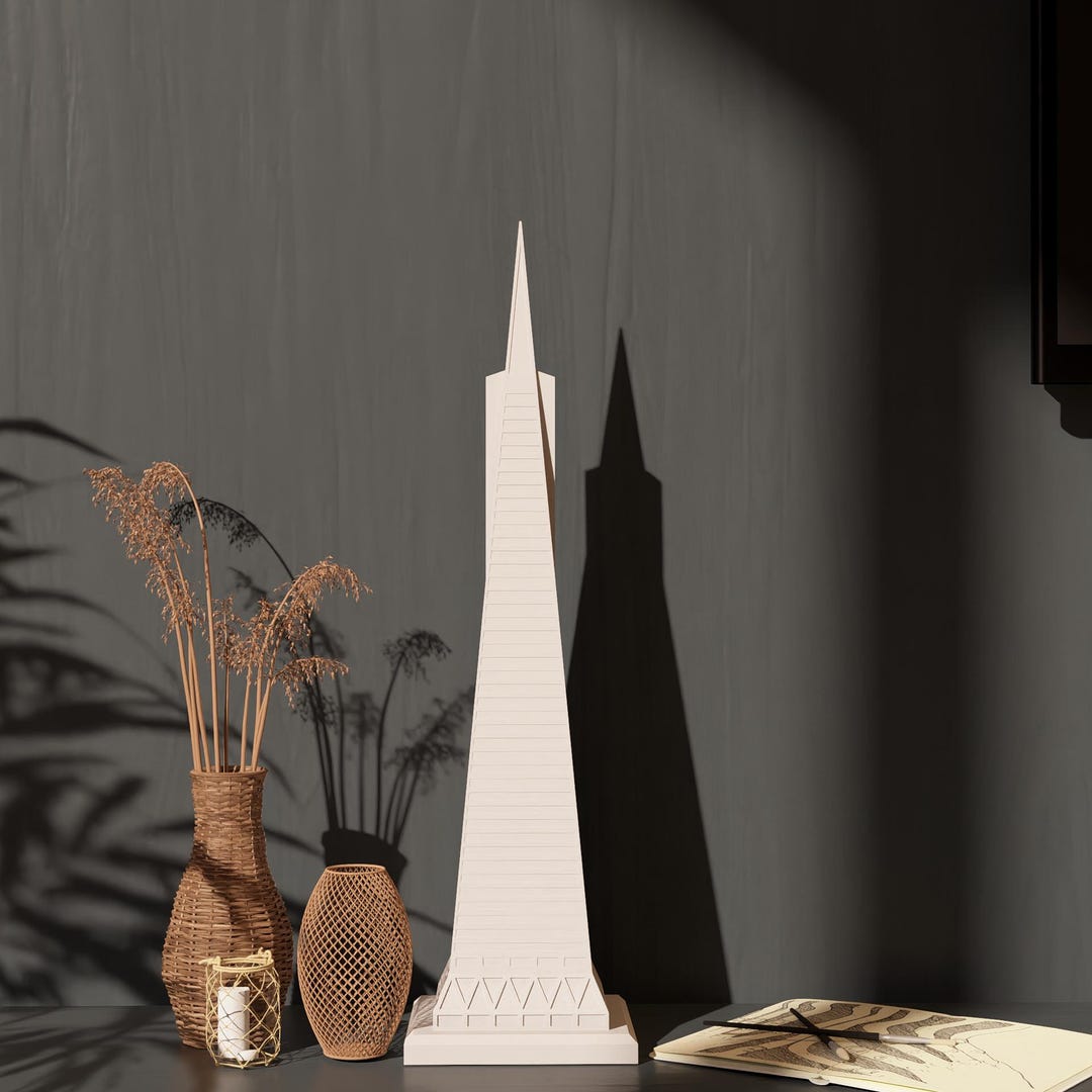 3D Printed Transamerica Pyramid Model: San Francisco Skyscraper Replica ...