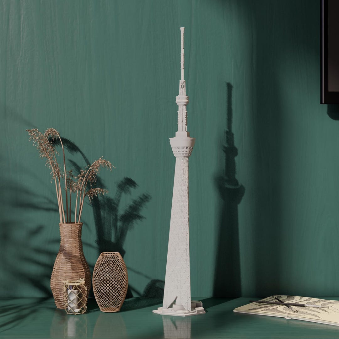 Tokyo Skytree 3D Printed Model Japan Landmark Replica Custom Color Tall ...