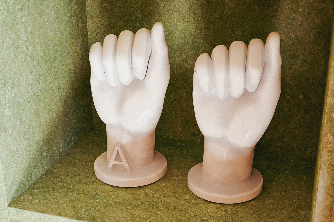 ASL Letters 3D ASL Alphabet ASL Decorative Hands Sign Language American ...