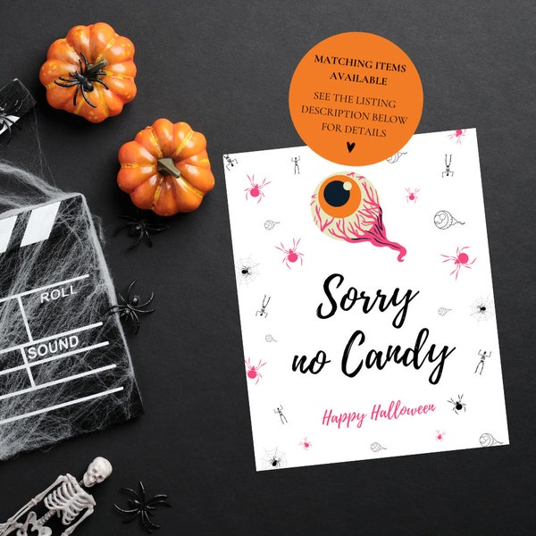 Sorry No Candy Sign - Etsy