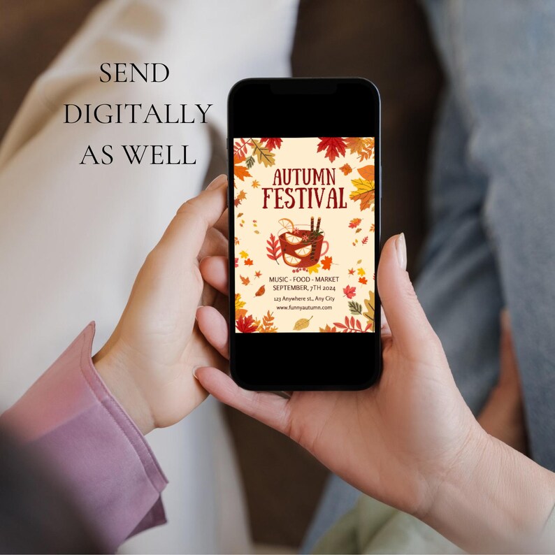 Editable Fall Festival Invitation, Fall Harvest Invite, Community Fall ...