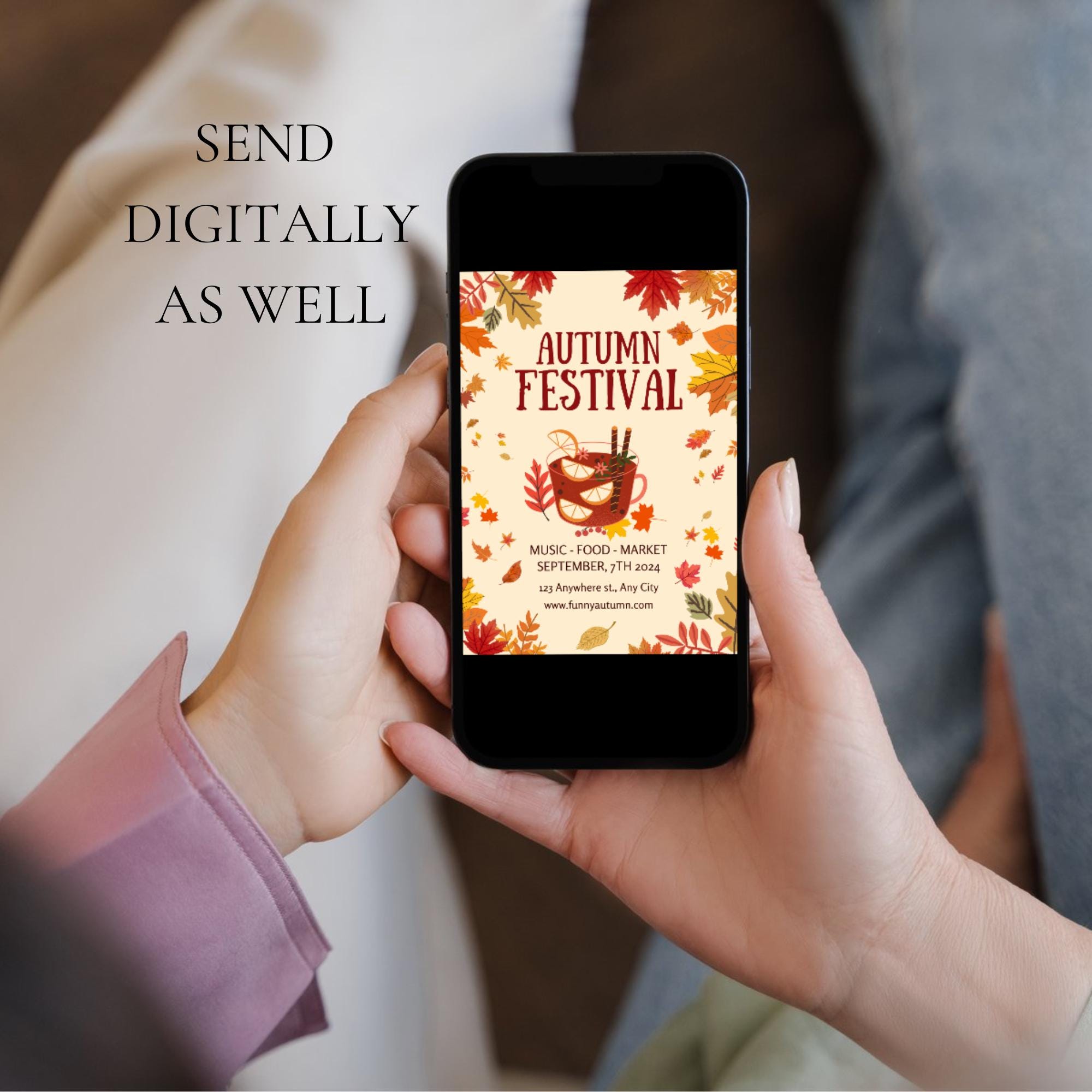 Editable Fall Festival Invitation, Fall Harvest Invite, Community Fall ...