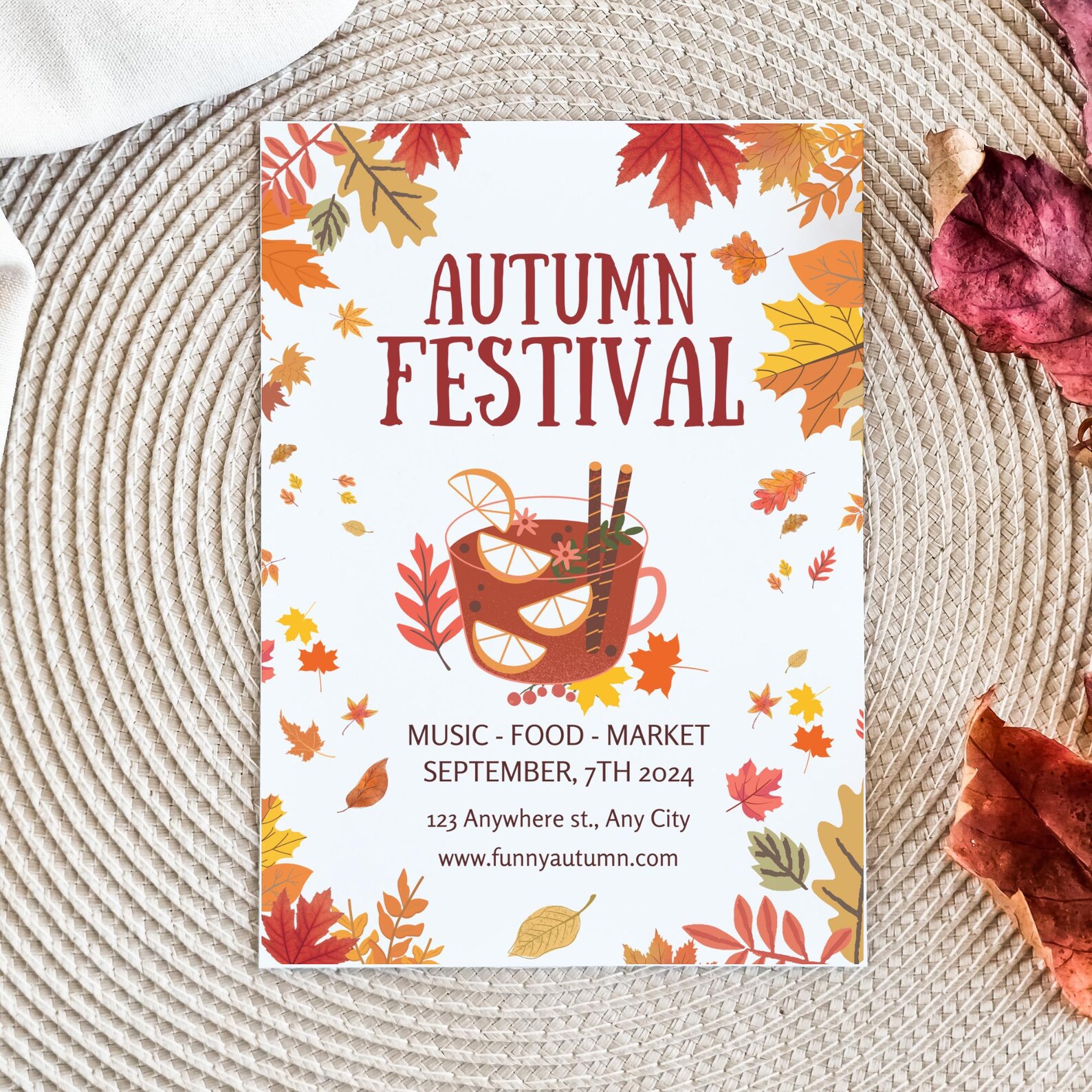 Editable Fall Festival Invitation, Fall Harvest Invite, Community Fall ...