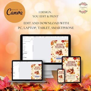 Editable Fall Festival Invitation, Fall Harvest Invite, Community Fall ...