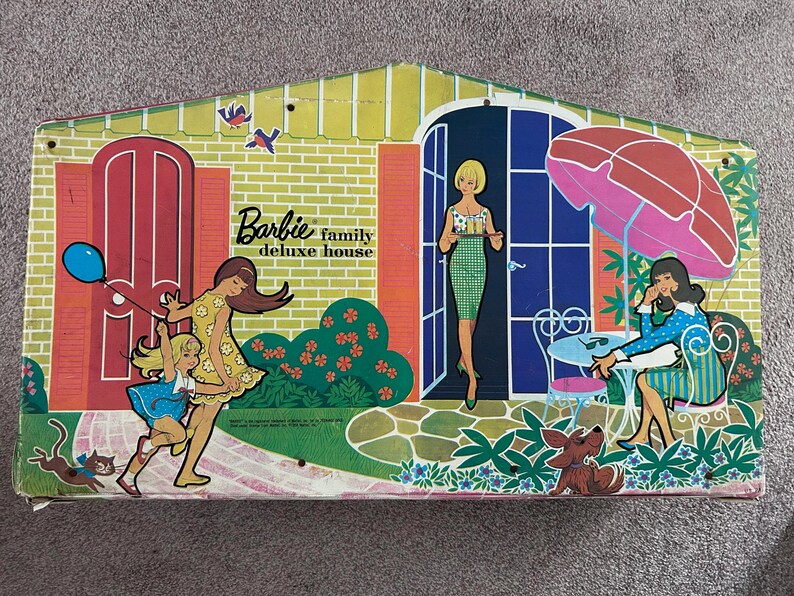 VHTF Rare Vintage Barbie Family Deluxe House 1958 Mattel SPP Complete ...
