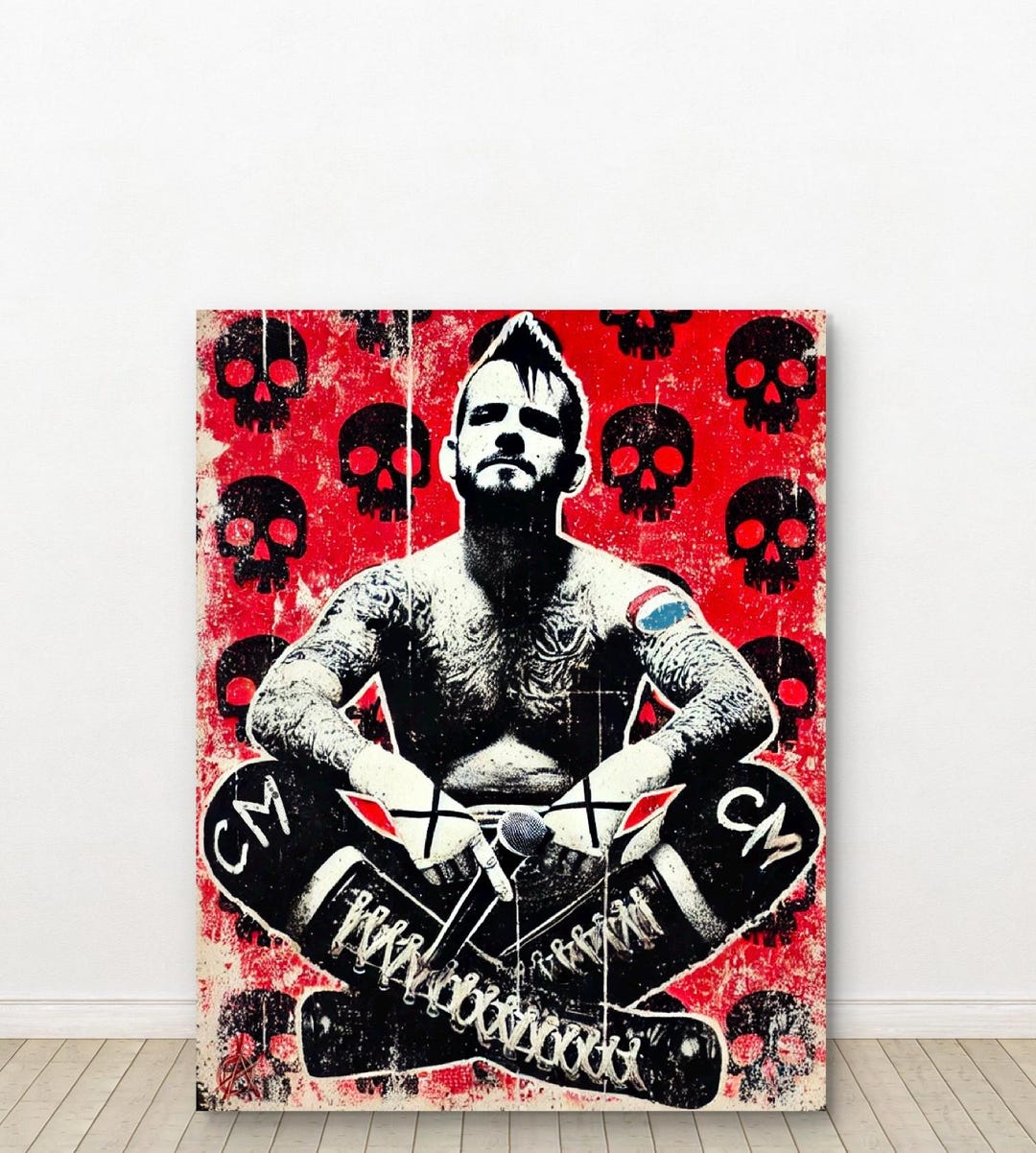 CM Punk Art Print WWE - Etsy