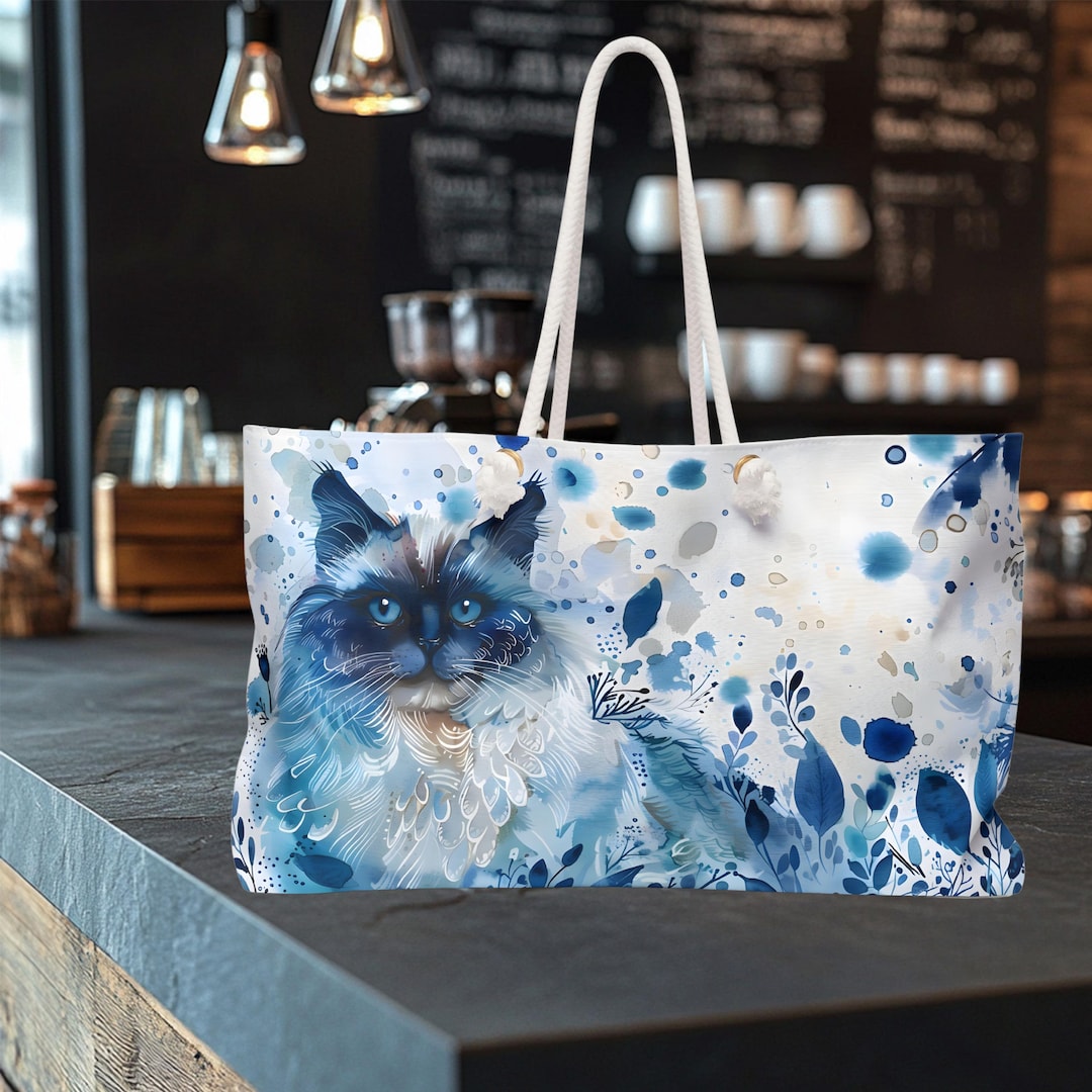 Ragdoll Weekender Bag, Cat Bag, Ragdoll Art Bag, Unique Ragdoll ...