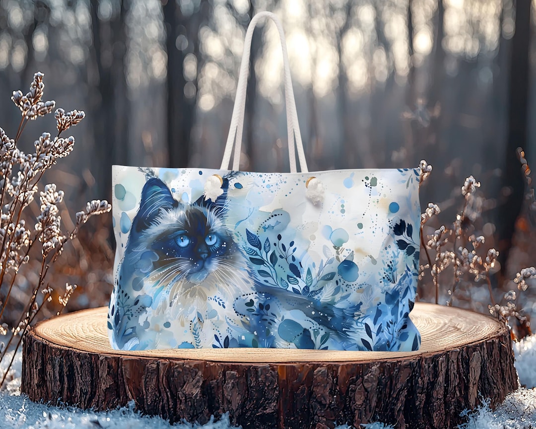 Ragdoll Weekender Bag, Cat Bag, Ragdoll Art Bag, Unique Ragdoll ...