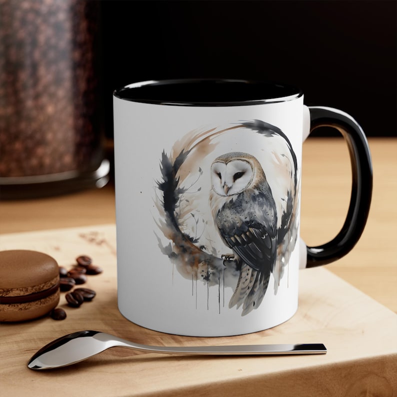 Barn Owl Mug, Owl Mug, Unique Owl Mug, Barn Owl Coffee Mug, Birthday ...
