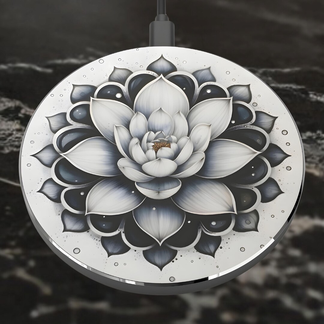Lotus Flower Wireless Charger, Fast Charging Pad, Boho Decor, Gift for ...