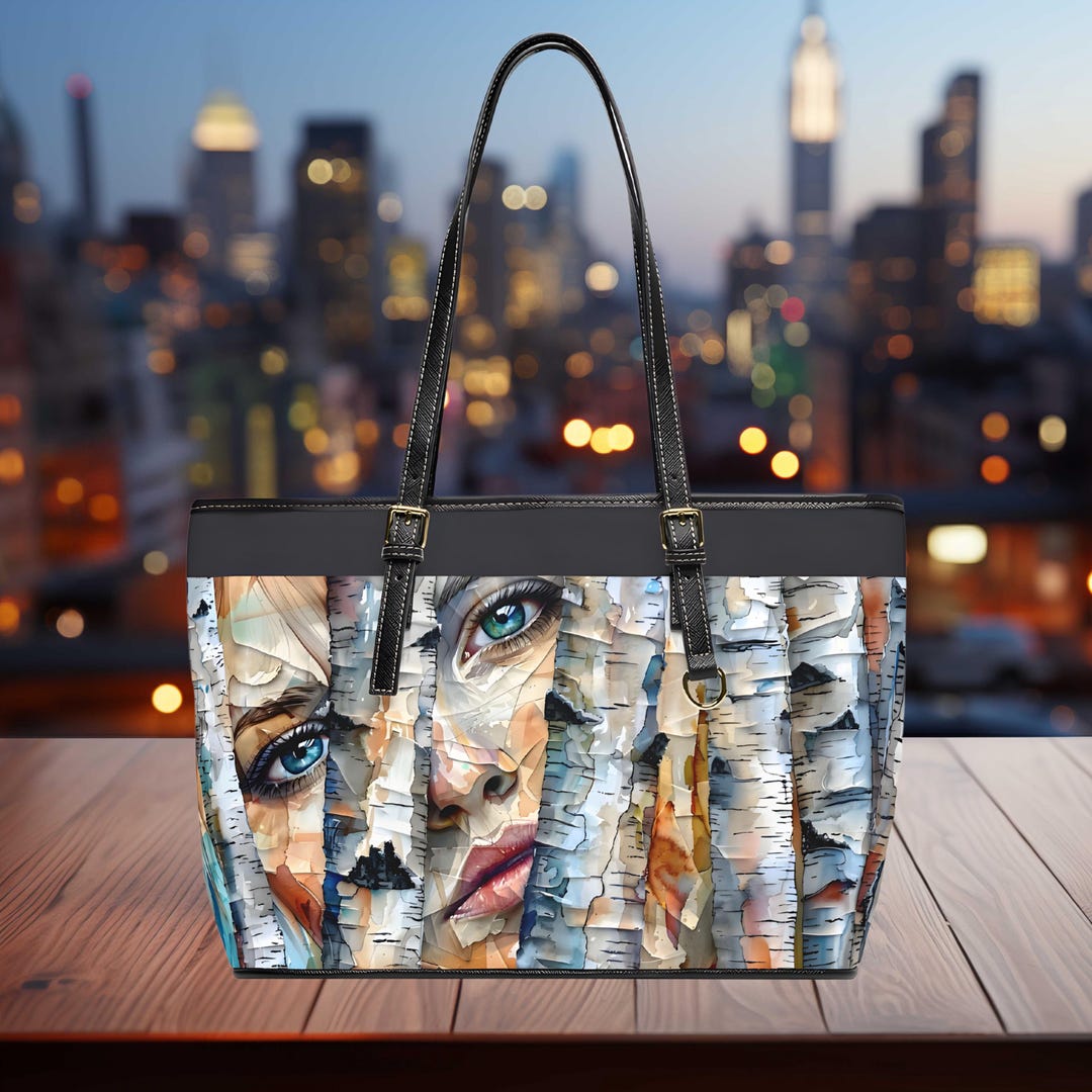 Chic Shoulder Bag, Pop Art Design Tote, Birch Bag, Trendy Artist Purse ...