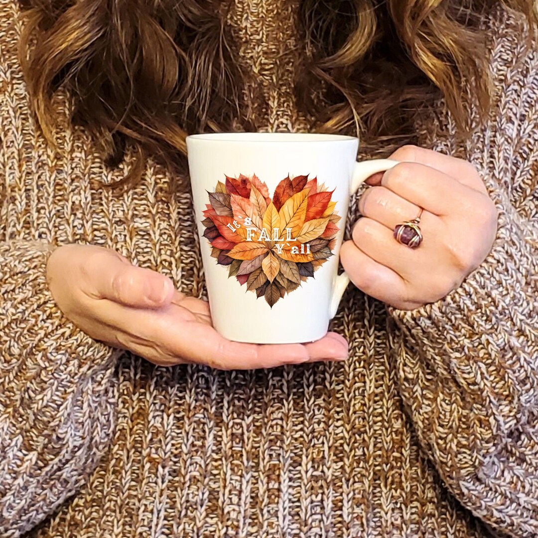 Its Fall Yall Latte Mug, Leaf Mug, I Love Fall Mug, Autumn Mug, Fall ...