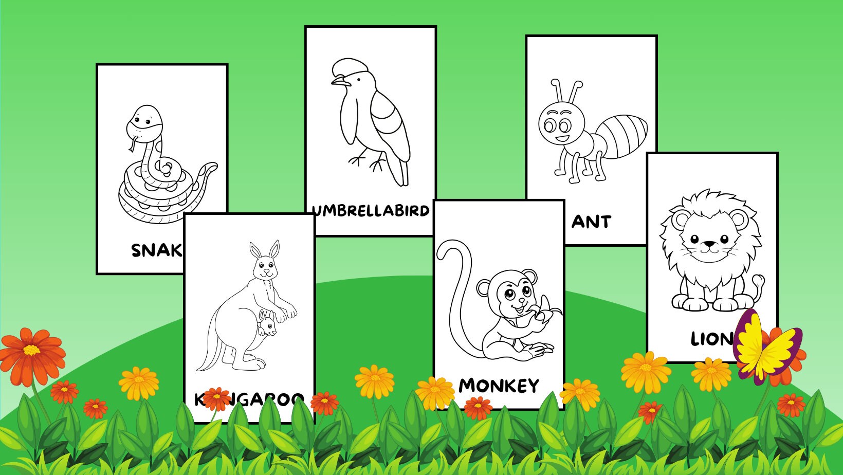 Easy Printable Animal Alphabet Coloring Pages for Kids, Toddlers ...