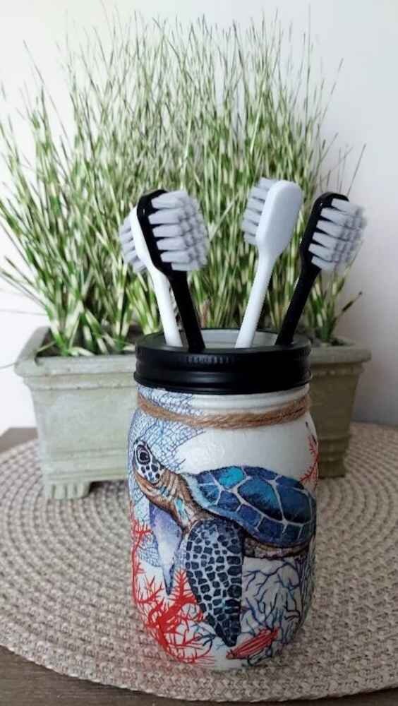 TURTLE BATHROOM SET, Sea Turtle Soap Dispenser, Sea Turtle Toothbrush ...