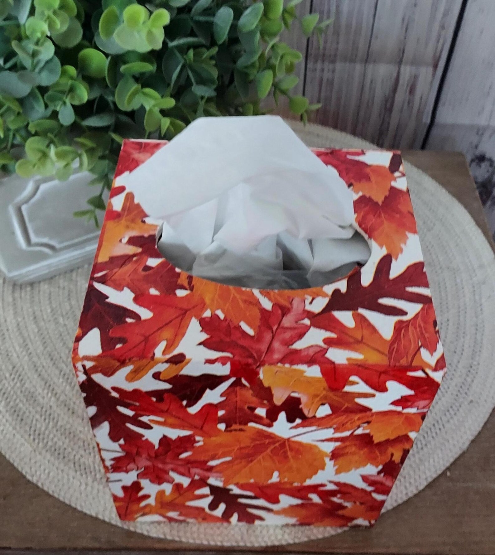 Fall Tissue Box Cover: Fall Accent Decor - Etsy