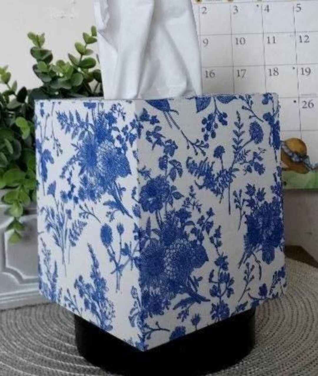 FLORAL Tissue Box Cover, Tissue Box Cover, Floral Decoration, Floral ...