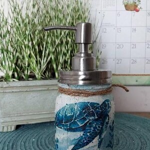TURTLE BATHROOM SET, Sea Turtle Soap Dispenser, Sea Turtle Toothbrush ...