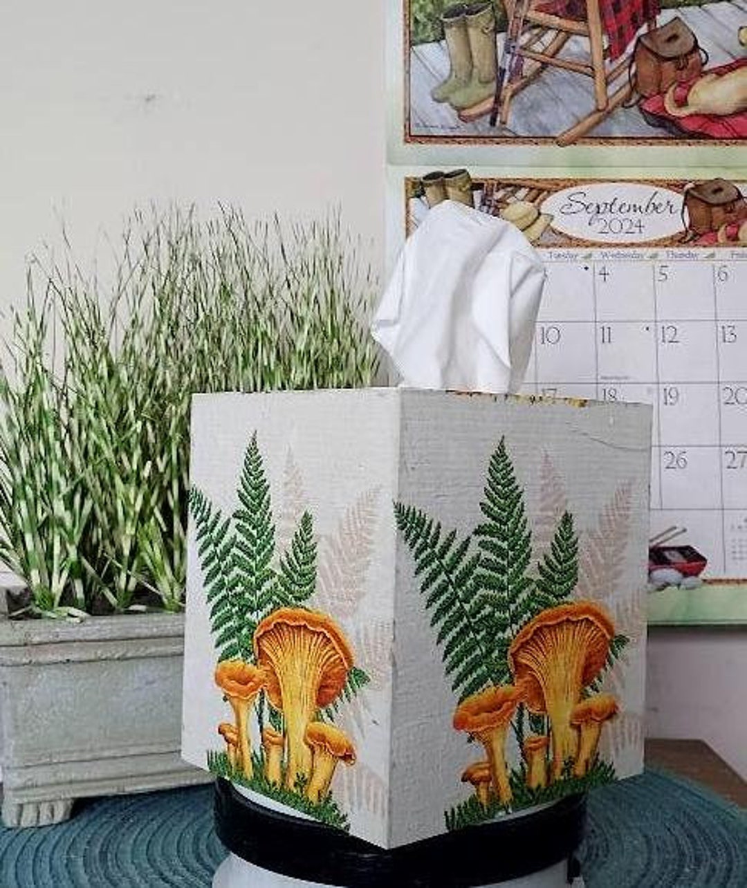 MUSHROOM Tissue Box Cover, Tissue Box Cover, Mushroom Lover Gift ...