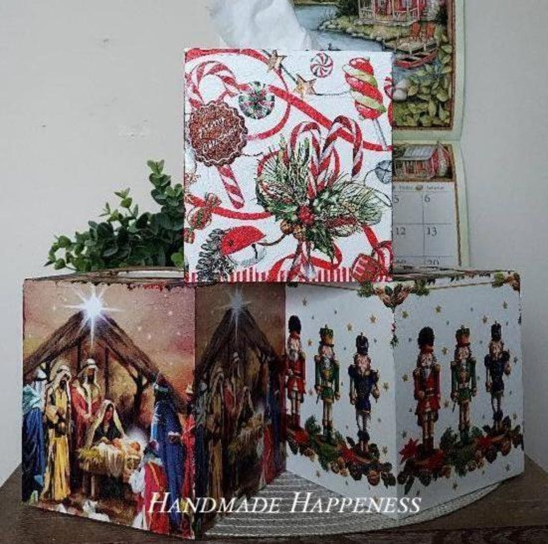Christmas Tissue Box Cover: Christmas Accent Decor - Etsy