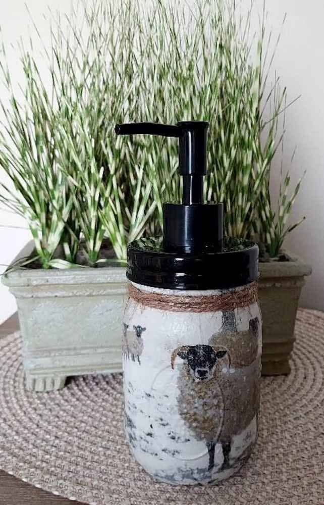 SHEEP BATHROOM SET, Sheep Canister Set, Sheep Mason Jar Decor, Sheep ...