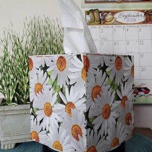 DAISY Tissue Box Cover, Tissue Box Cover, Daisy Decoration, Daisy Decor ...
