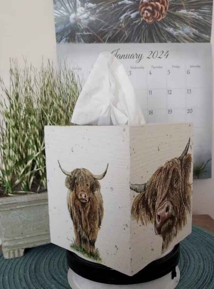 COW Tissue Box Cover, Tissue Box Cover, Cow Lover Gift, Farmhouse ...