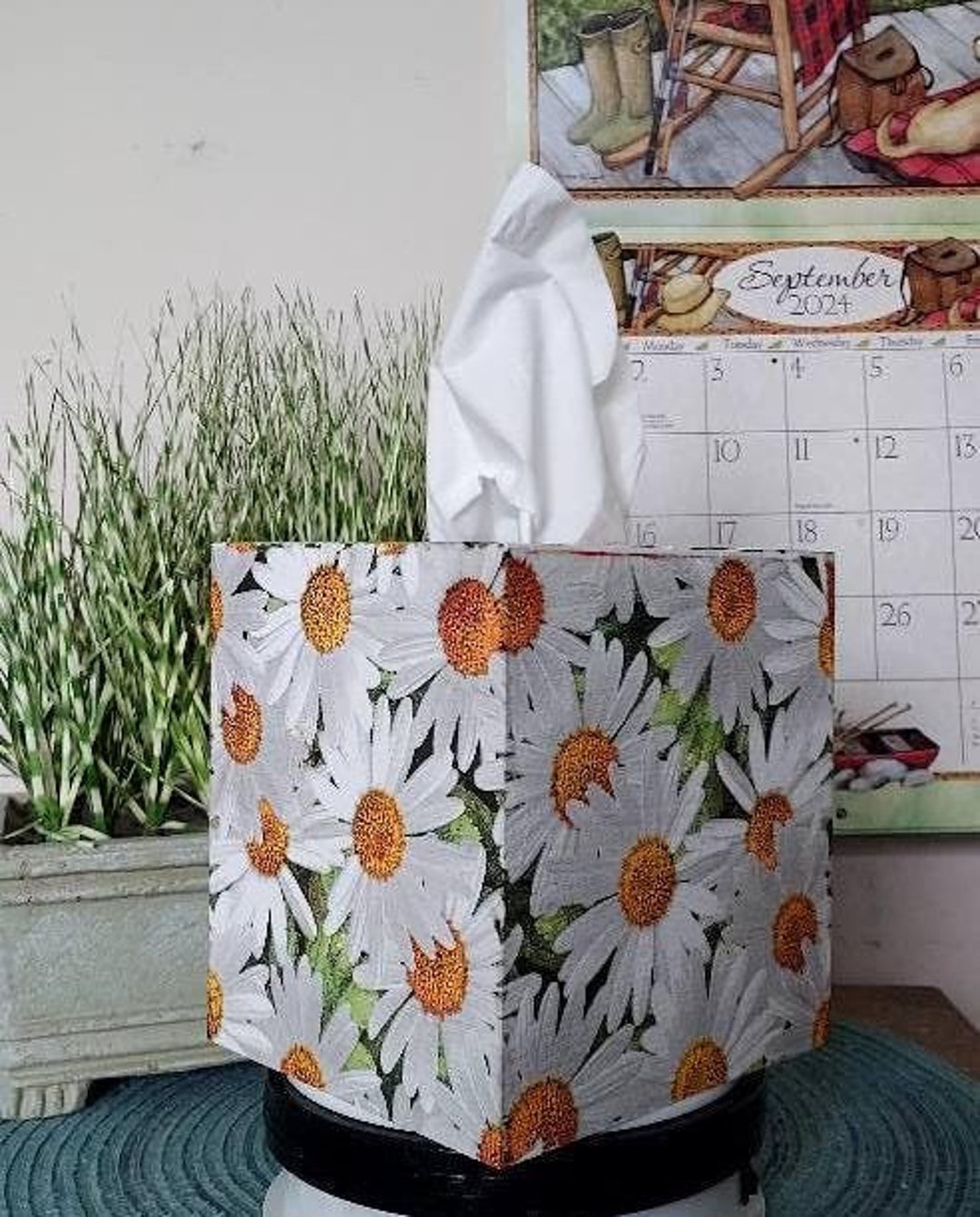 DAISY Tissue Box Cover, Tissue Box Cover, Daisy Decoration, Daisy Decor ...