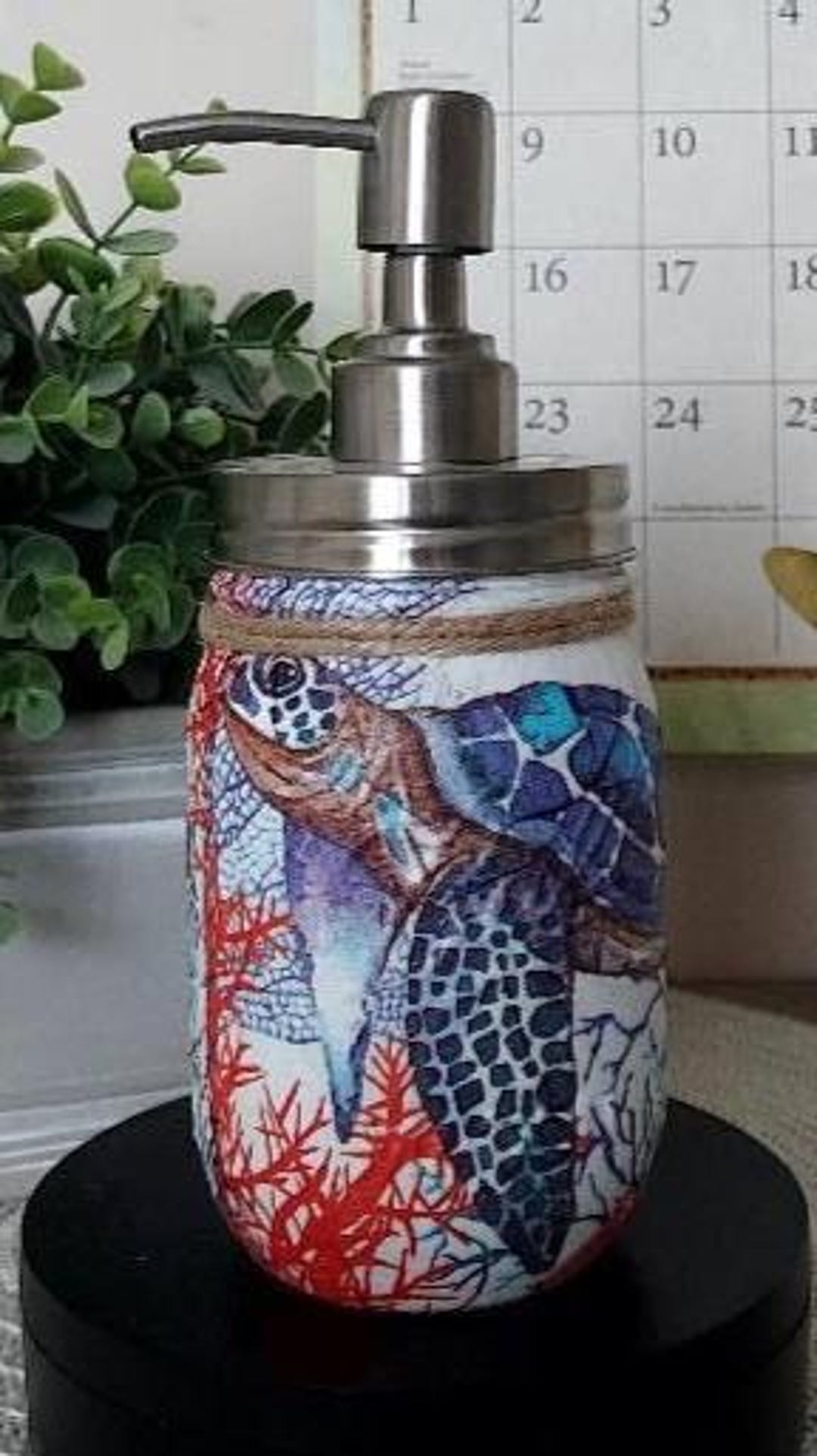 SEA TURTLE Soap Dispenser, Sea Turtle Decoration, Soap Dispenser ...