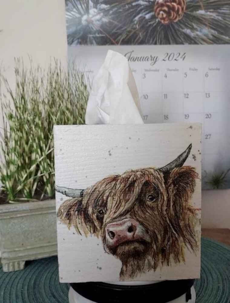 COW Tissue Box Cover, Tissue Box Cover, Cow Lover Gift, Farmhouse ...