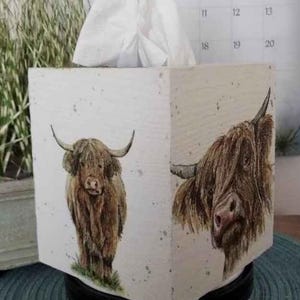 COW Tissue Box Cover, Tissue Box Cover, Cow Lover Gift, Farmhouse ...
