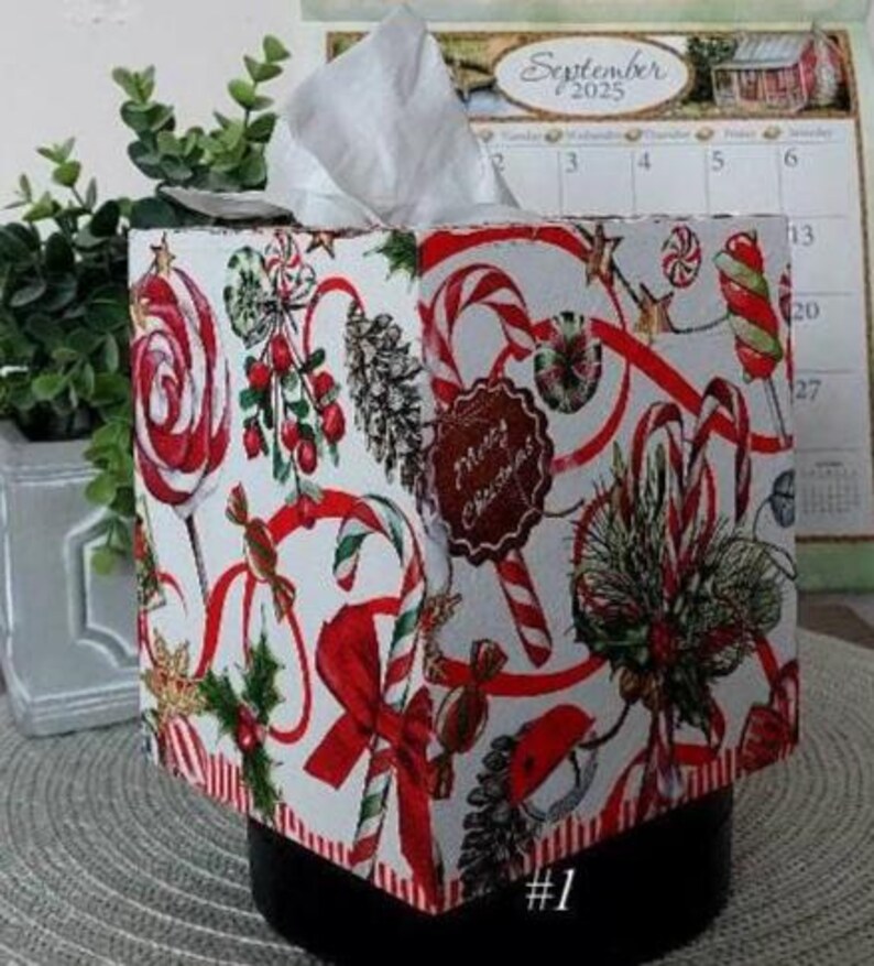 Christmas Tissue Box Cover: Christmas Accent Decor - Etsy