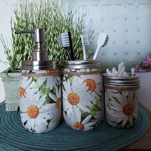 DAISY BATHROOM SET, Daisy Soap Dispenser, Daisy Toothbrush Holder ...