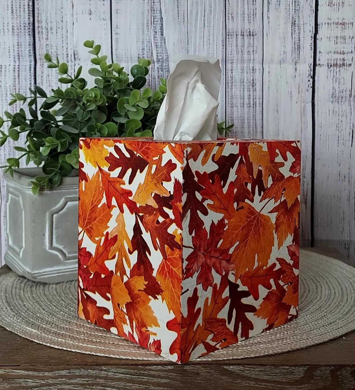 Fall Tissue Box Cover: Fall Accent Decor - Etsy