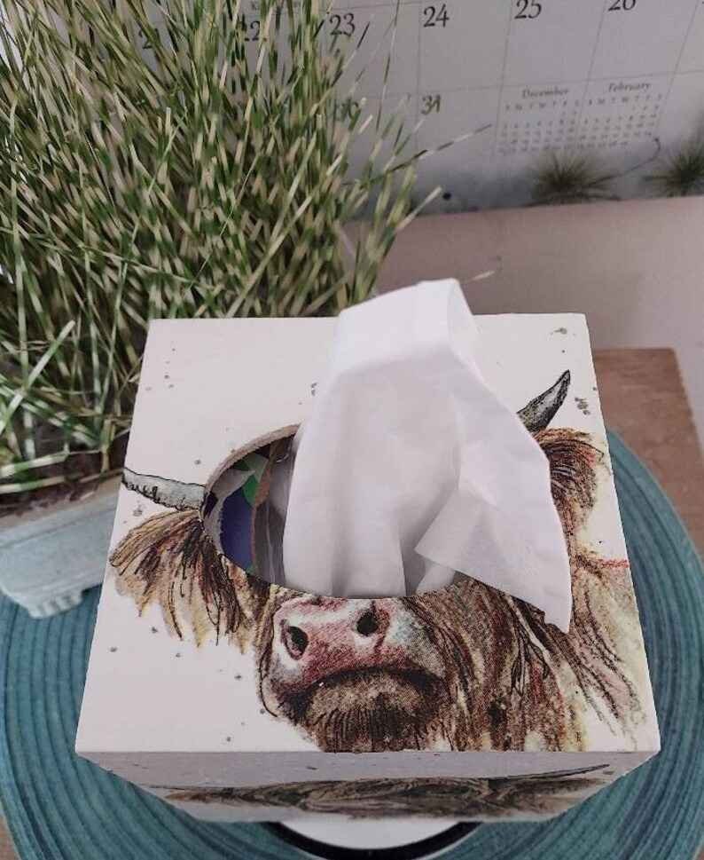 COW Tissue Box Cover, Tissue Box Cover, Cow Lover Gift, Farmhouse ...