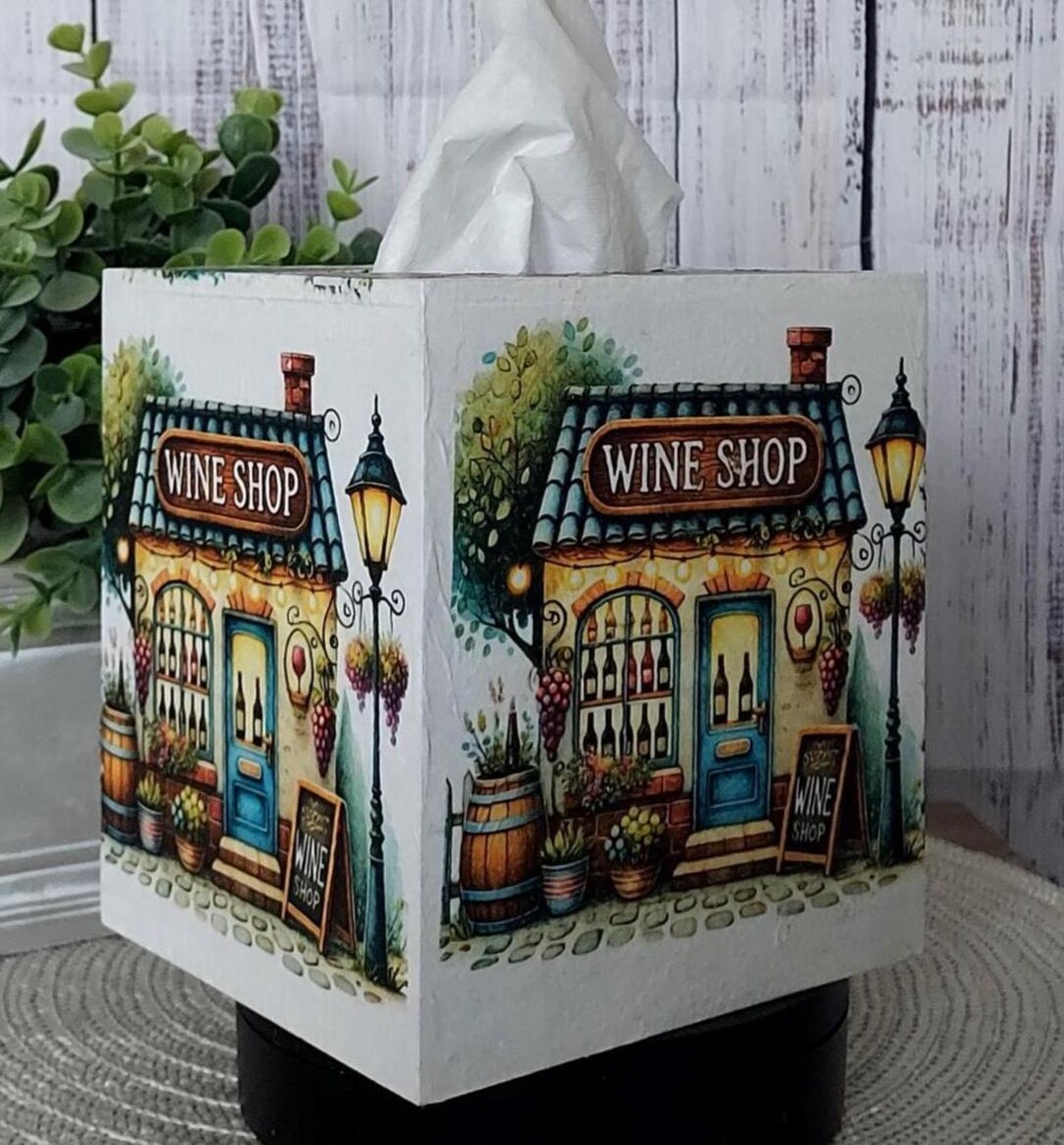 Decorative Wine Shop Tissue Box Cover: Wine Accent Decor - Etsy