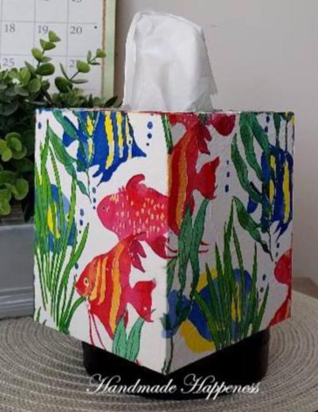 Fish Tissue Box Cover: Fish Accent Decor - Etsy