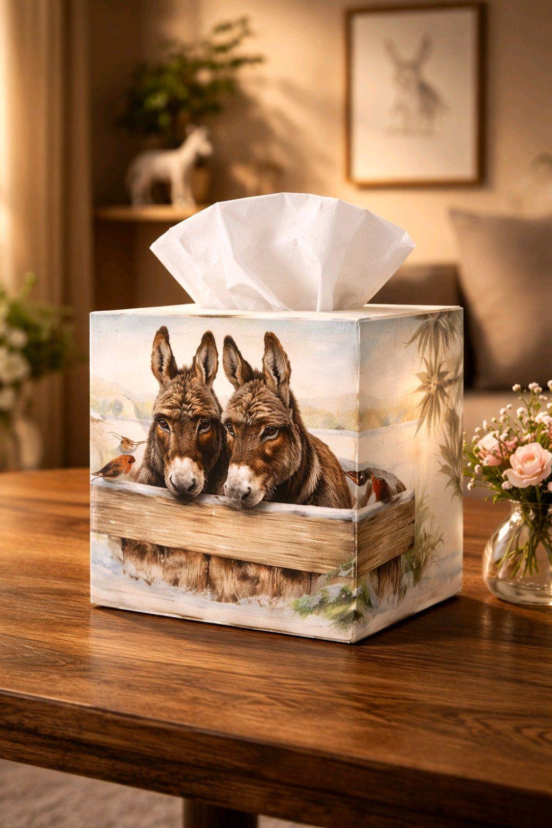 Donkey Tissue Box Cover: Donkey Accent Decor - Etsy