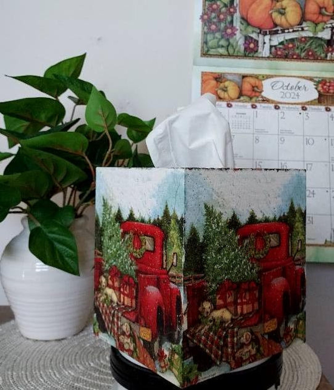 Tissue Box Cover, Christmas Tissue Box Cover, Christmas Lover Gift ...