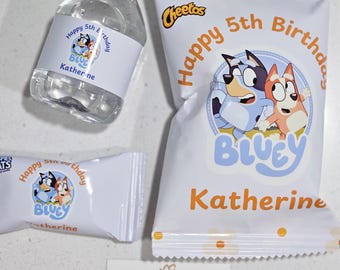 Bluey Party Favors, Bluey Party Bundle, Custom Bluey Party Favors, Pink ...