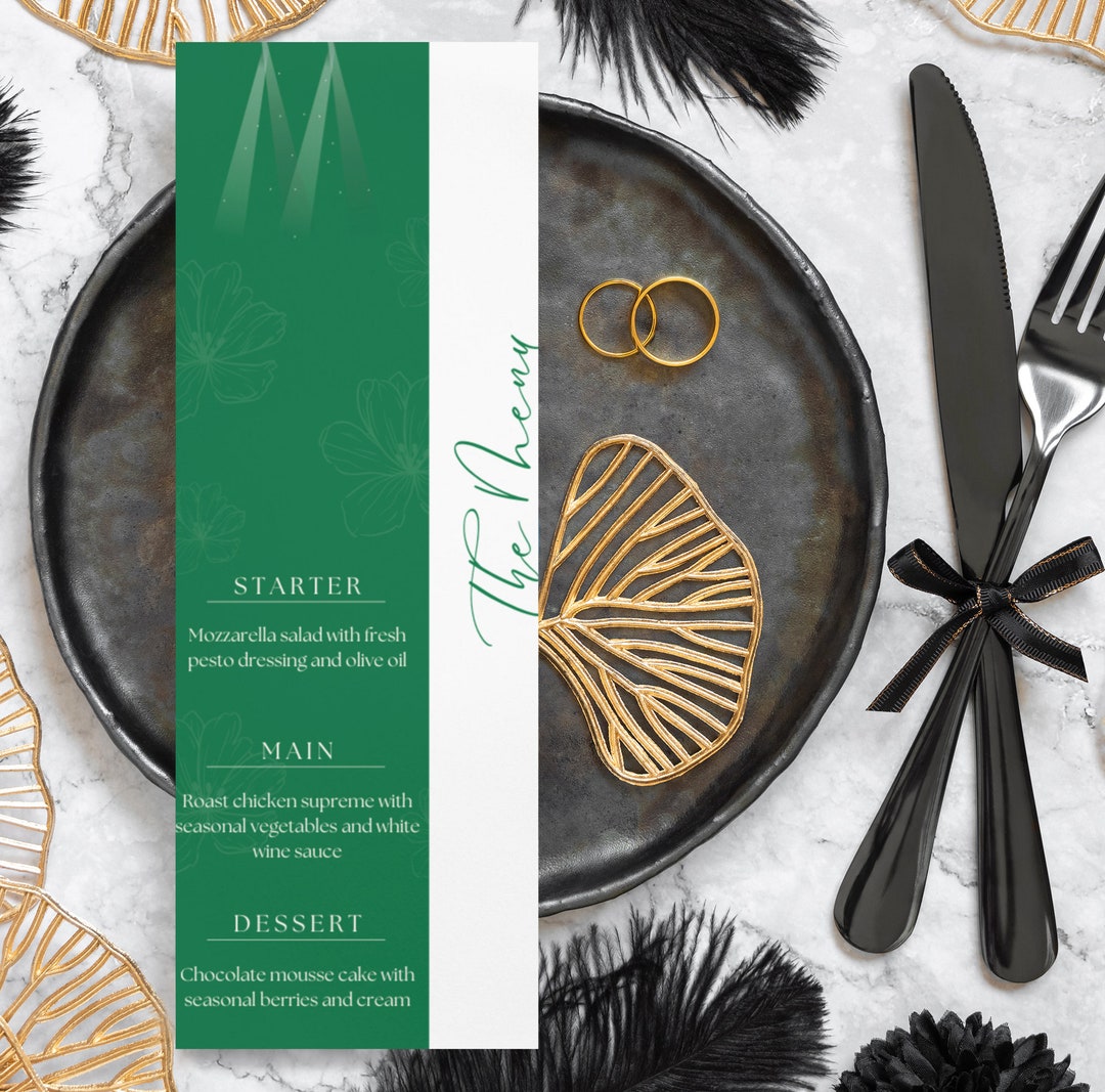 Wedding Menu Template, Stylish Menus Complete With Attractive Wedding ...