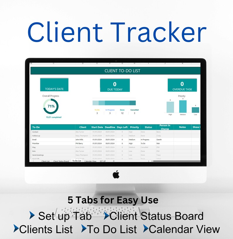 Client Tracker Record of Clients Interactions Organizes Data Efficient ...