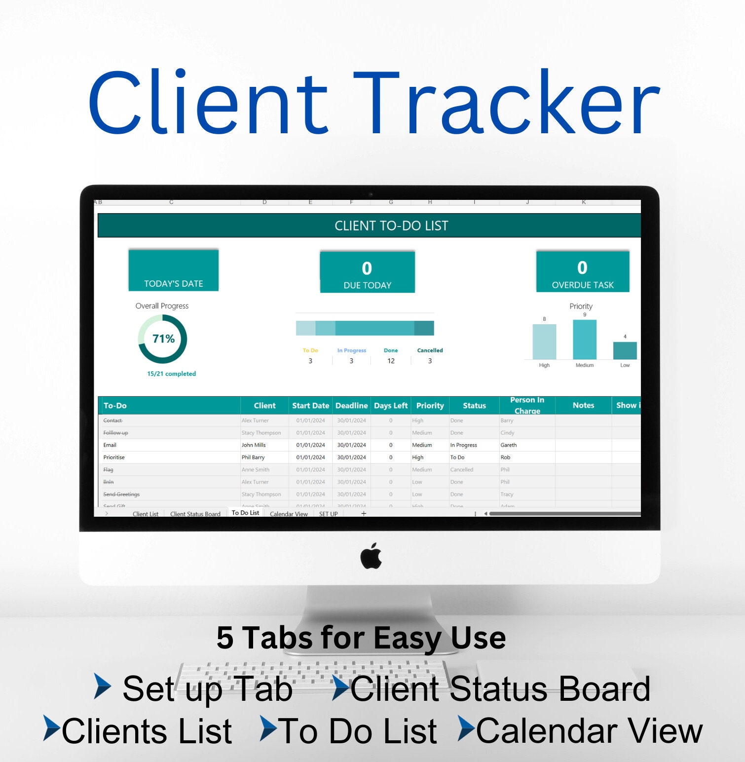 Client Tracker Record of Clients Interactions Organizes Data Efficient ...